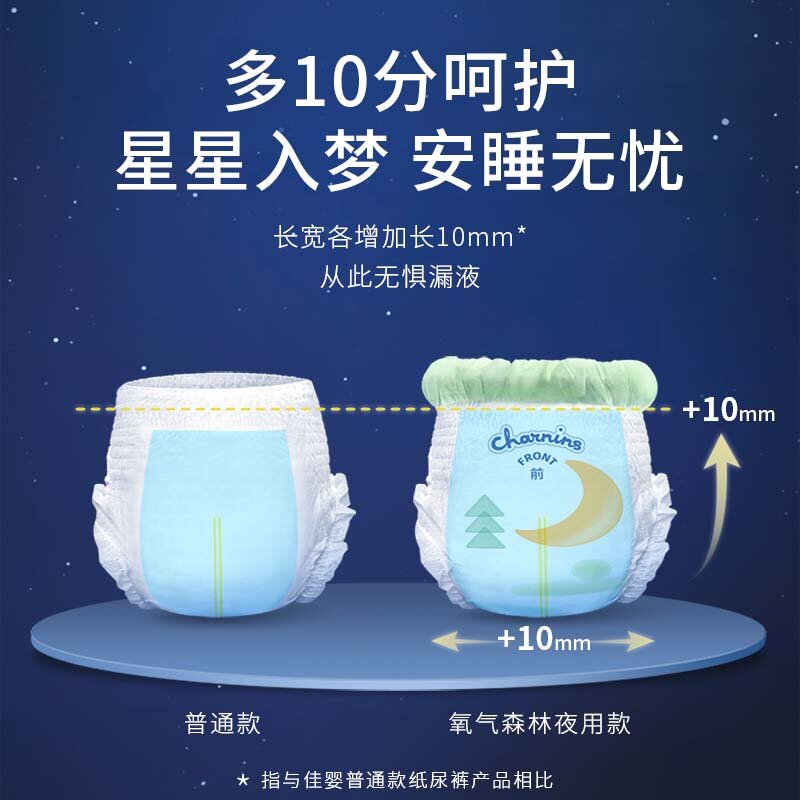 Диapers Jiaying Oxygen Forest Ночные подгузники XL размер 33 шт. Дышащие штаны для мальчиков и девочек