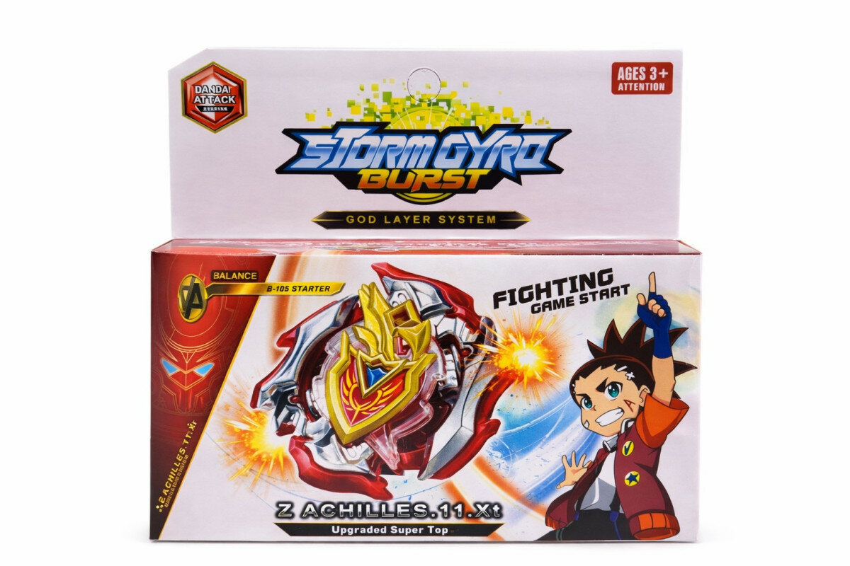 Игрушка волчок Burst 3 вида 1 штука с запуском 14.5х8.5х5 см