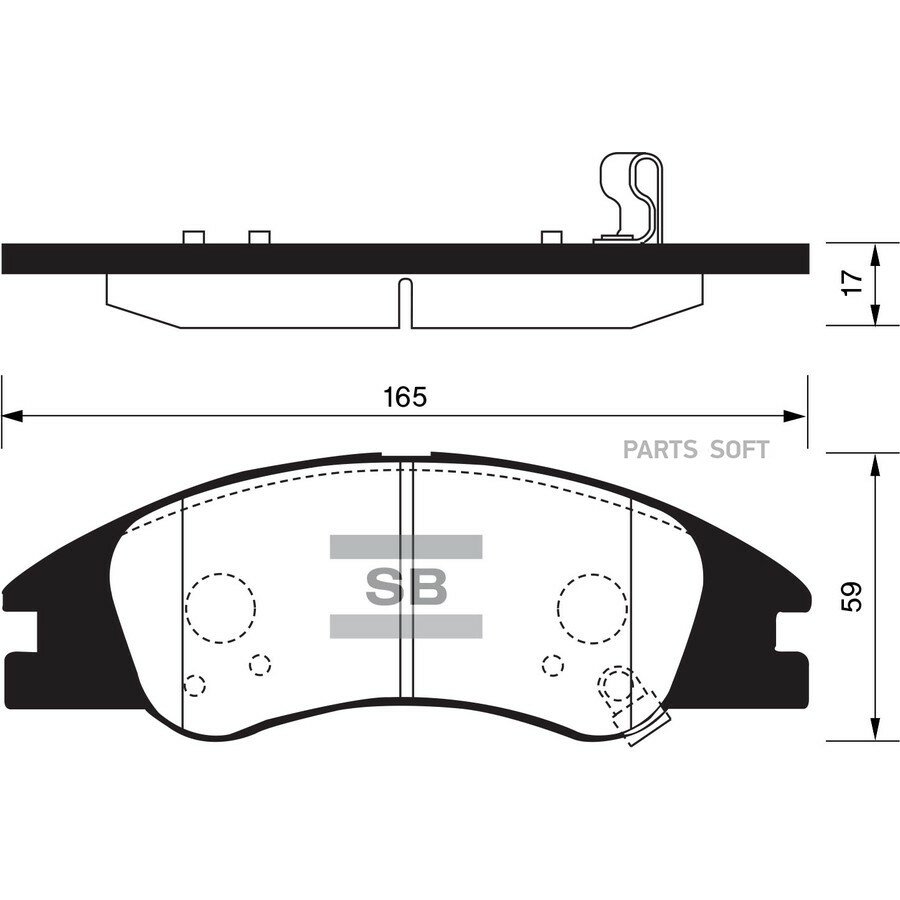 SANGSIN BRAKE SP1167 Колодки тормозные передние KIA CERATO I (2004-2009)/ SPECTRA (2000- )