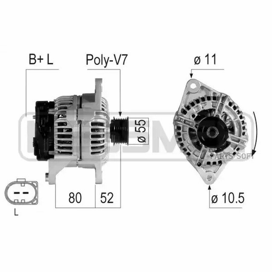 ERA 210723 210723 Генератор\ FIAT DUCATO IVECO DAILY 06->