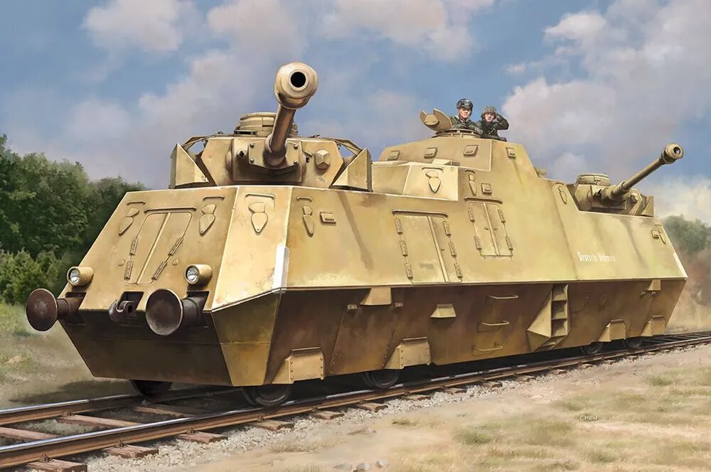 HobbyBoss 8295 3 1/72 Немецкий железнодорожный бронепоезд BP-51