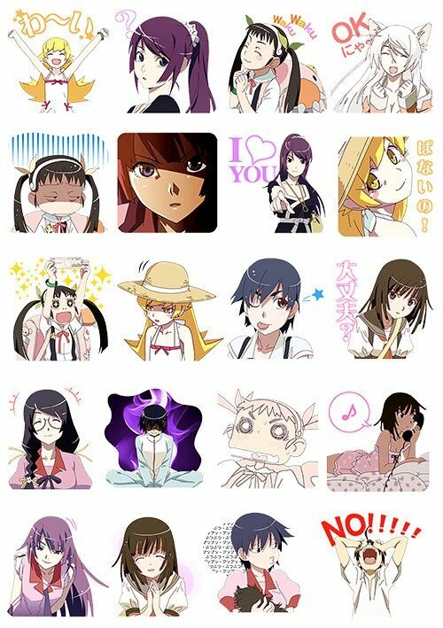 Наклейки Bakemonogatari No.1