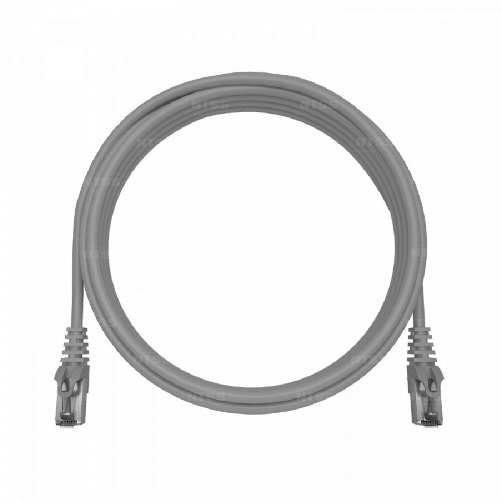 Патч-корд интернет кабель NTSS U/ FTP cat.5e 2xRJ45 2 м Серый — фото 1