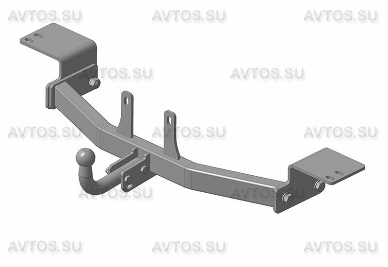 Фаркоп для Toyota Land Cruiser J120 Prado 2002-2009, зап. колесо снизу (без электрики) (паспорт и сертификат) AvtoS. TY21