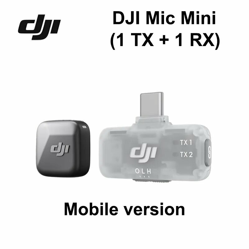 Микрофон DJI Mic Mini, для мобильного устройства, стабильный звук, компактный, черный, матовый