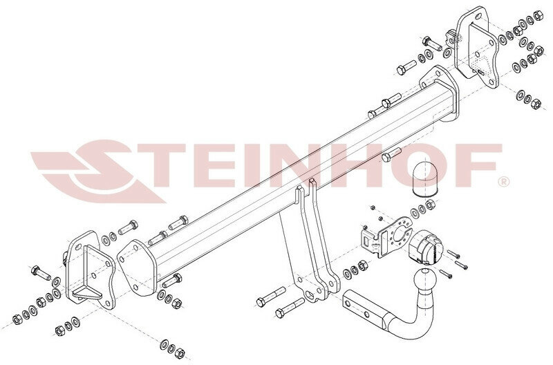 Фаркоп на Mercedes EQC N293, в т (паспорт и сертификат в комплекте)(без электрики) Steinhof. M-182