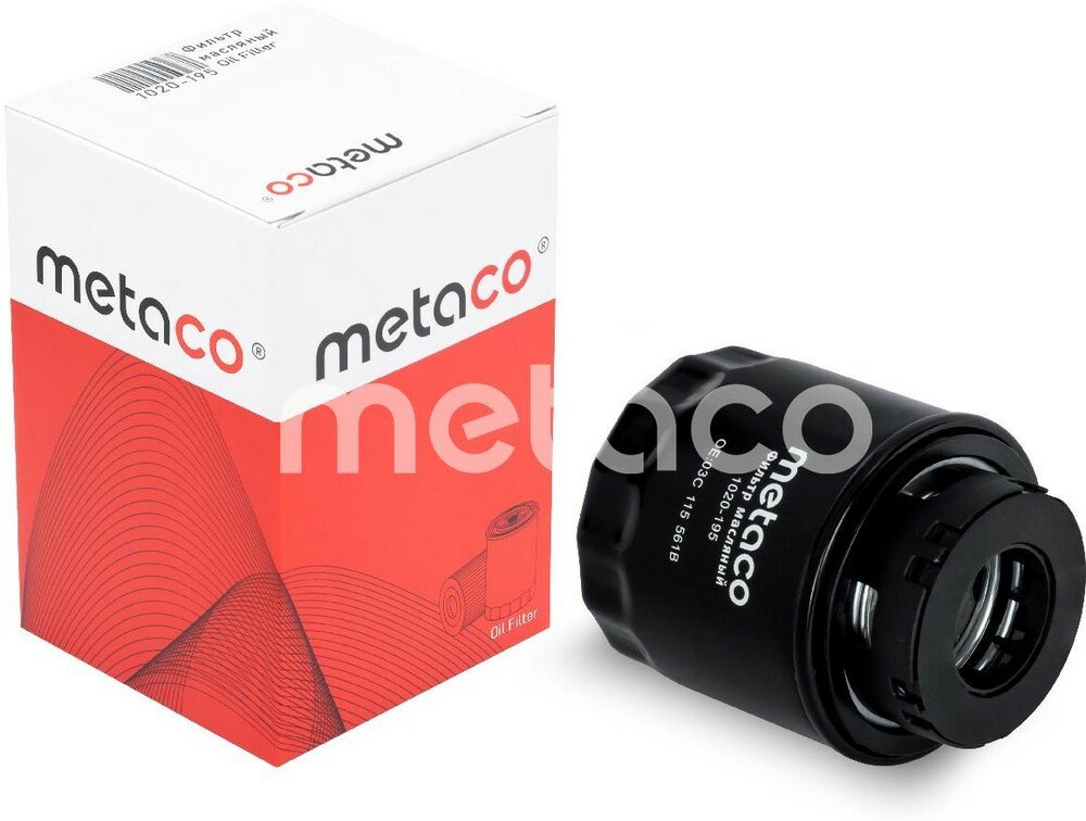 Фильтр масляный METACO 1020-195 Audi A3, Seat Ibiza, Skoda Octavia, Vw Passat
