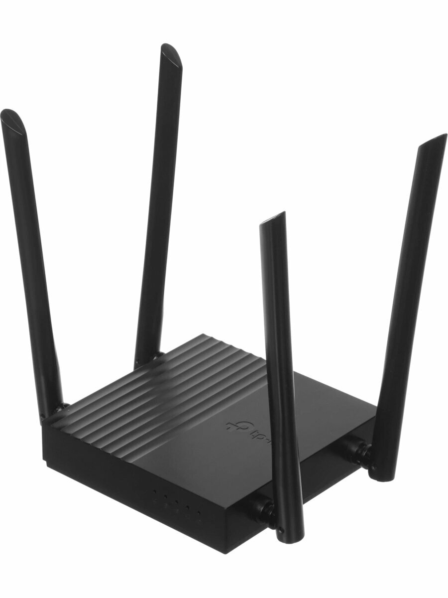 TP-LINK Archer C64 Wi-Fi роутер, AC1200, Wi-Fi 5 (2.4/5 ГГц), MU-MIMO, 4 LAN, для дома/офиса, черный