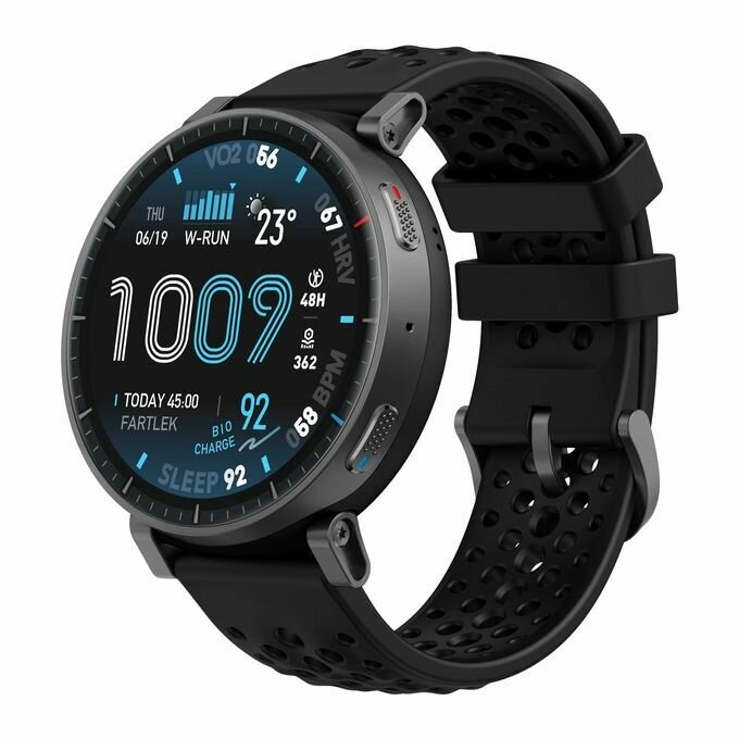 Смарт-часы Amazfit A2557 Active Max Black, Midnight Black (черный), ~35.3–35.9 г (без ремешка), Zepp OS