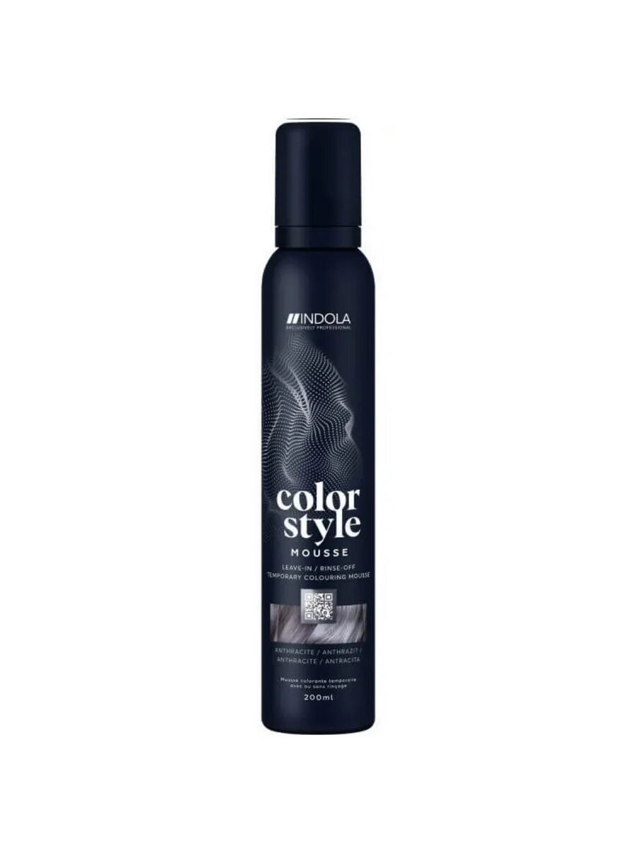Indola Color Style Anthracite Оттеночный мусс для укладки волос 200мл