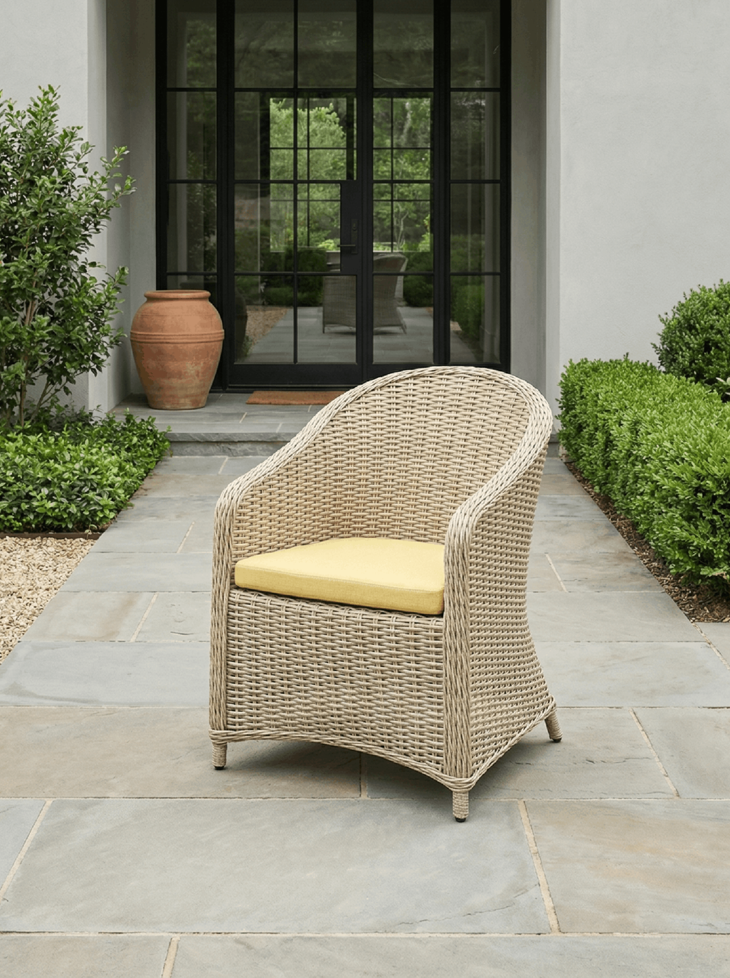 Кресло из ротанга, Primo, Цитрус, для дома, дачи, террасы и кафе, садовая плетёная мебель