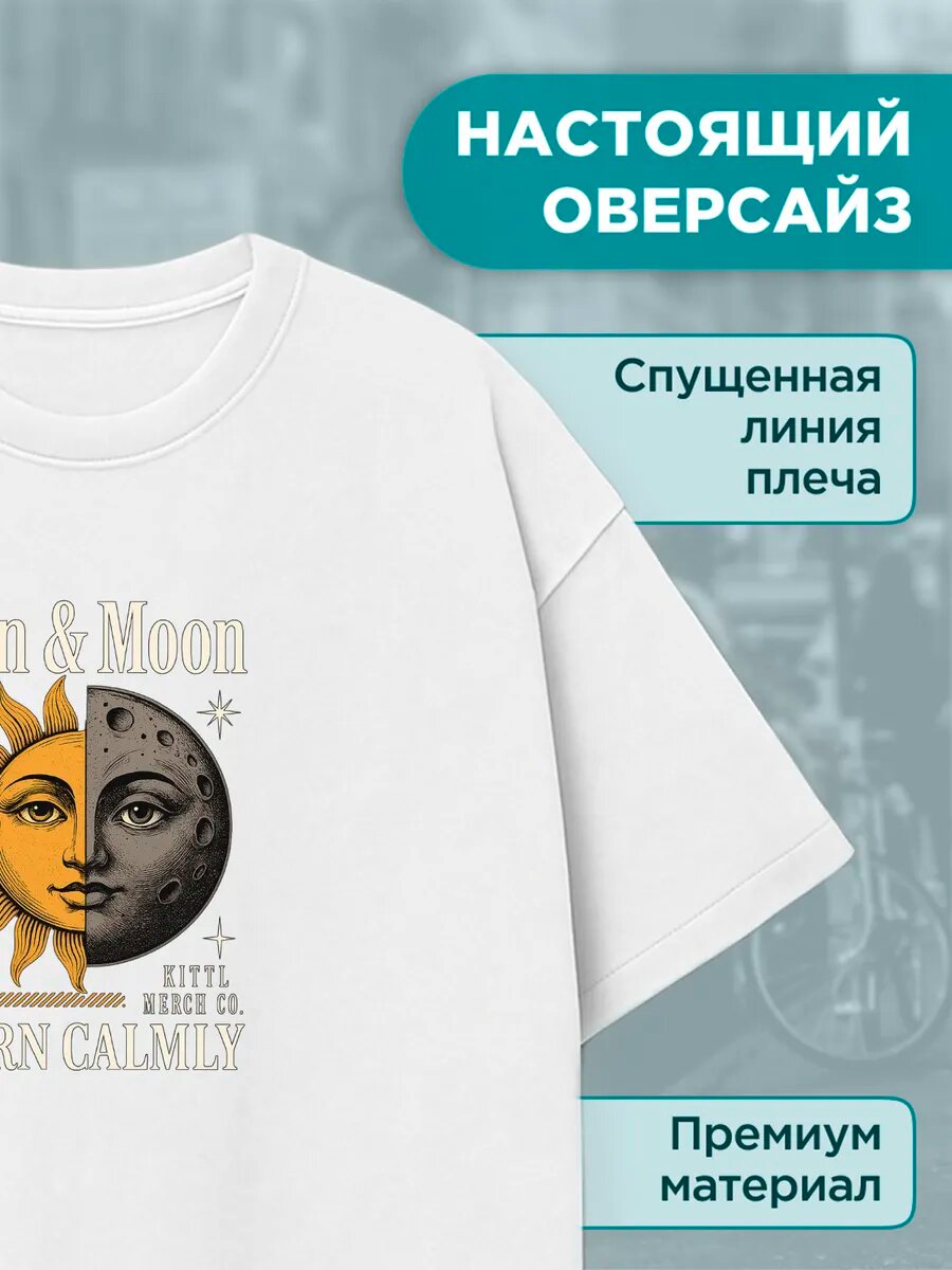 Футболка PRINTSHOT, 1 шт., размер XL, белый — фото 1