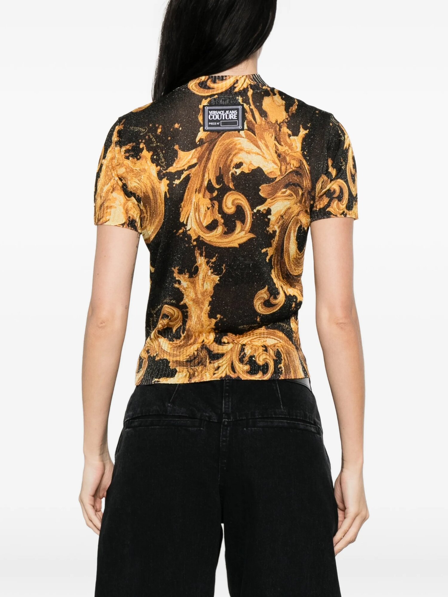 Футболка Versace Jeans Couture, размер L, black/black — фото 1
