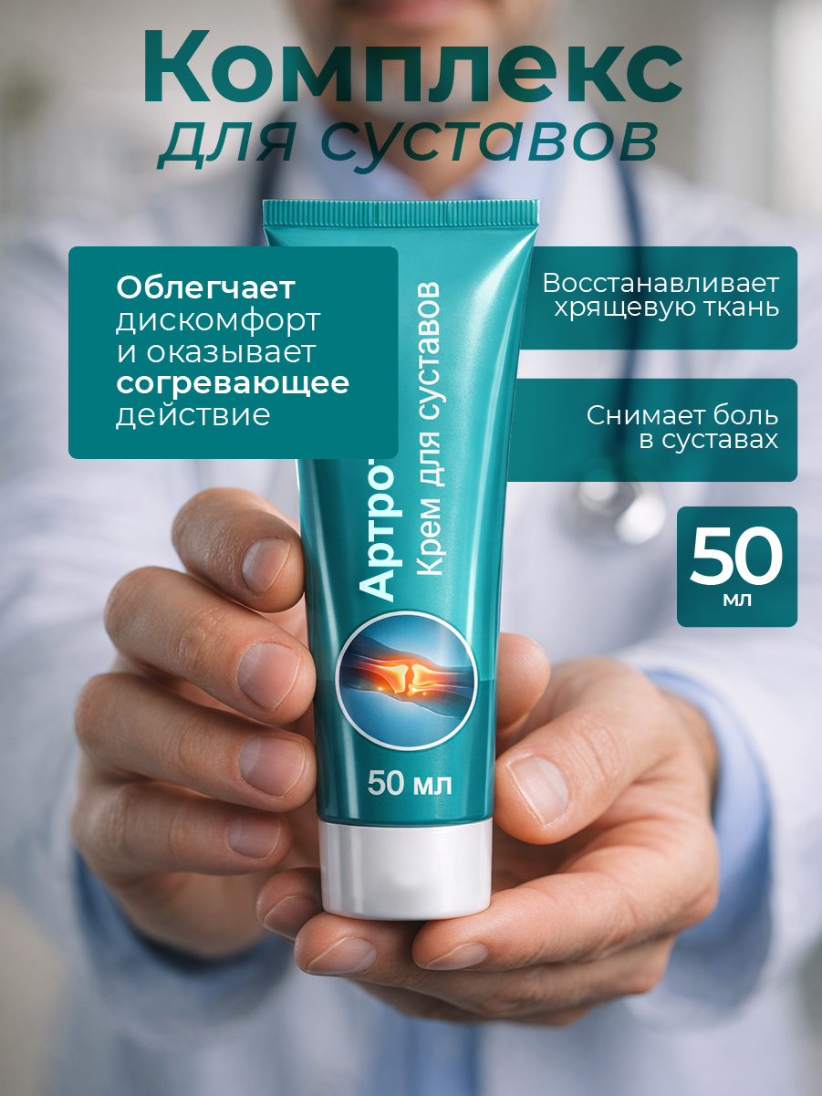 Крем для суставов Артротокс Хелп, облегчает дискомфорт, натуральный состав, туба, 50 мл