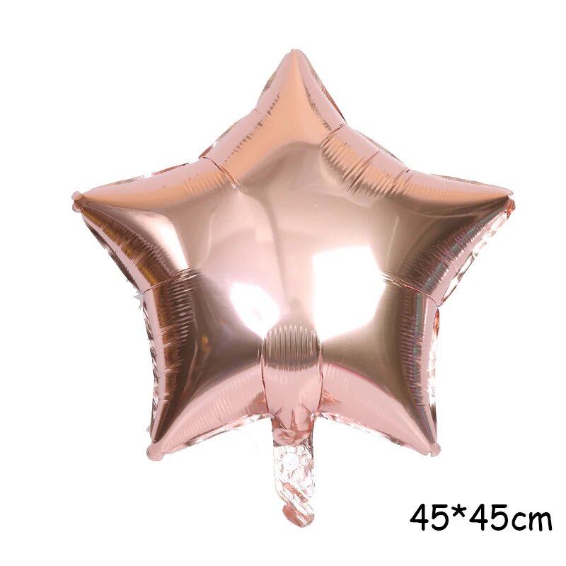 10 шт. Розовые фольгированные звезды 45*45 см