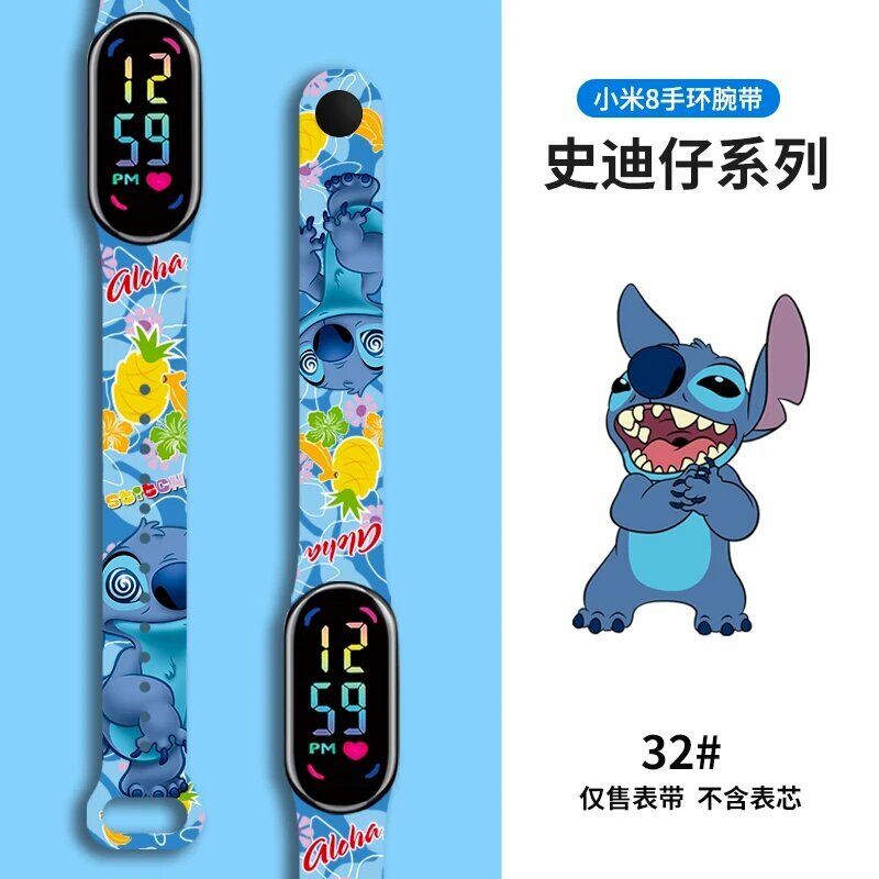 Браслет с принтом серии Stitch для Xiaomi Mi Band 10 9 8, сменный браслет для Mi Band 9/8, ремешок для часов NFC в подарок