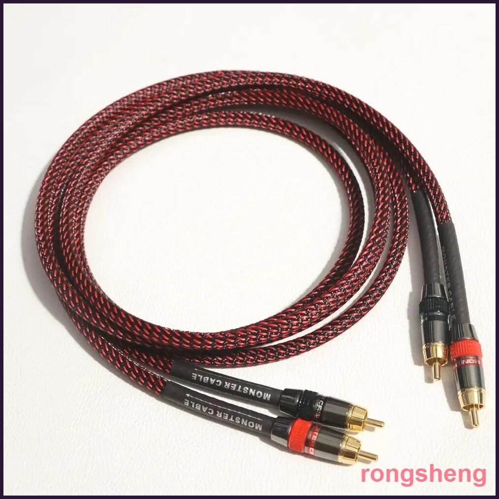 Аудиокабель MONSTER CABLE, 0.5 м, красно-черный, RCA, для аудиоустройств, кабель для аудио