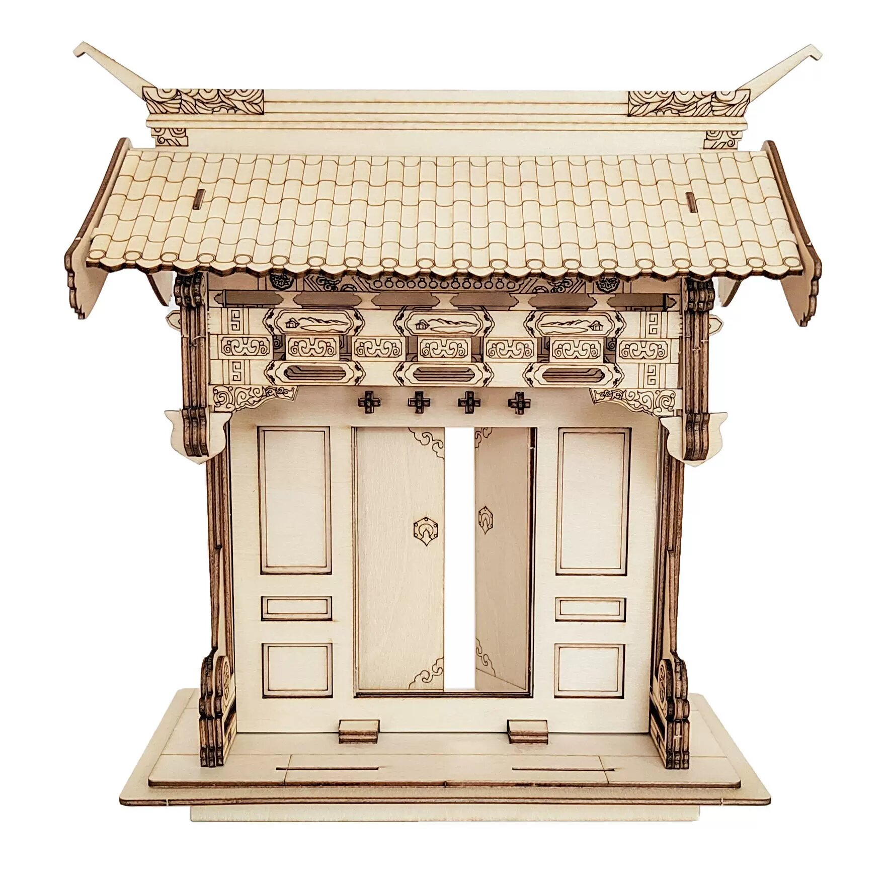 Висячая цветочная арка малый размер деревянная 3D головоломка с шипом и пазом, детская архитектурная игрушка