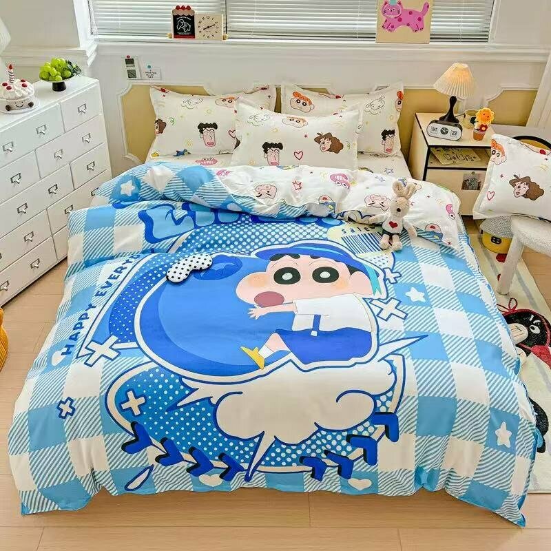 Комплект постельного белья "Shin-Chan", для детей, 100% полиэстер, 150x200cm，Комплект из четырех предметов