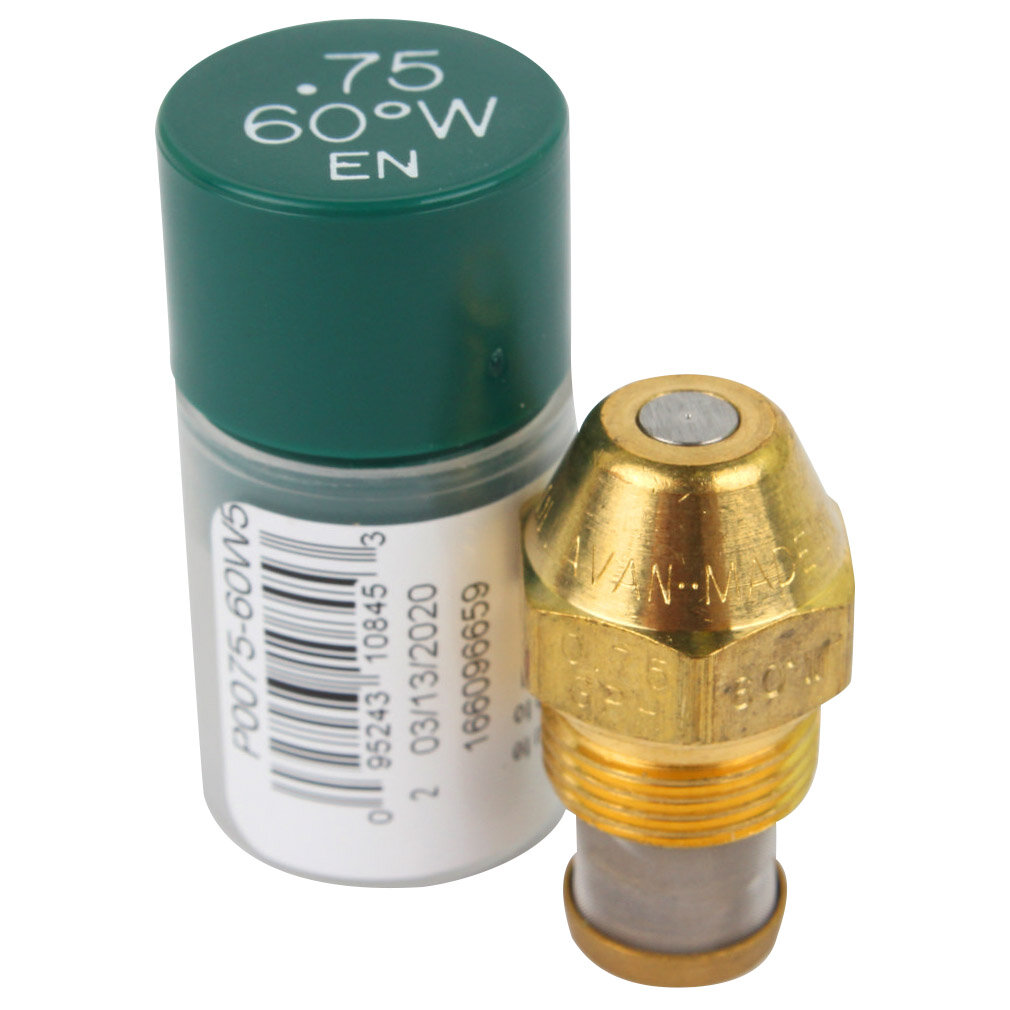 Форсунка Delavan 0.75GPH, 60W (5), P0075-60W5, W - образная форма распыла, угол 60 градусов, для дизеля — фото 1