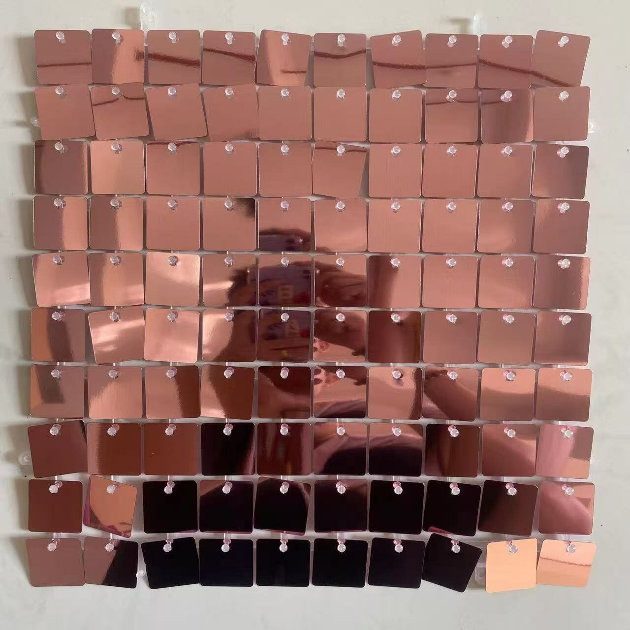 Мерцающие настенные фоны квадратные панели с блестками 24 шт 12 Pcs(30x30cm), розовый