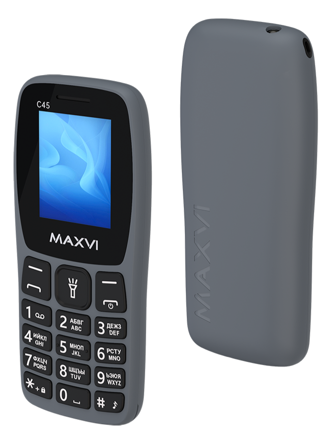 Мобильный телефон Maxvi C45 Серый 2 sim TFT 800 mAh