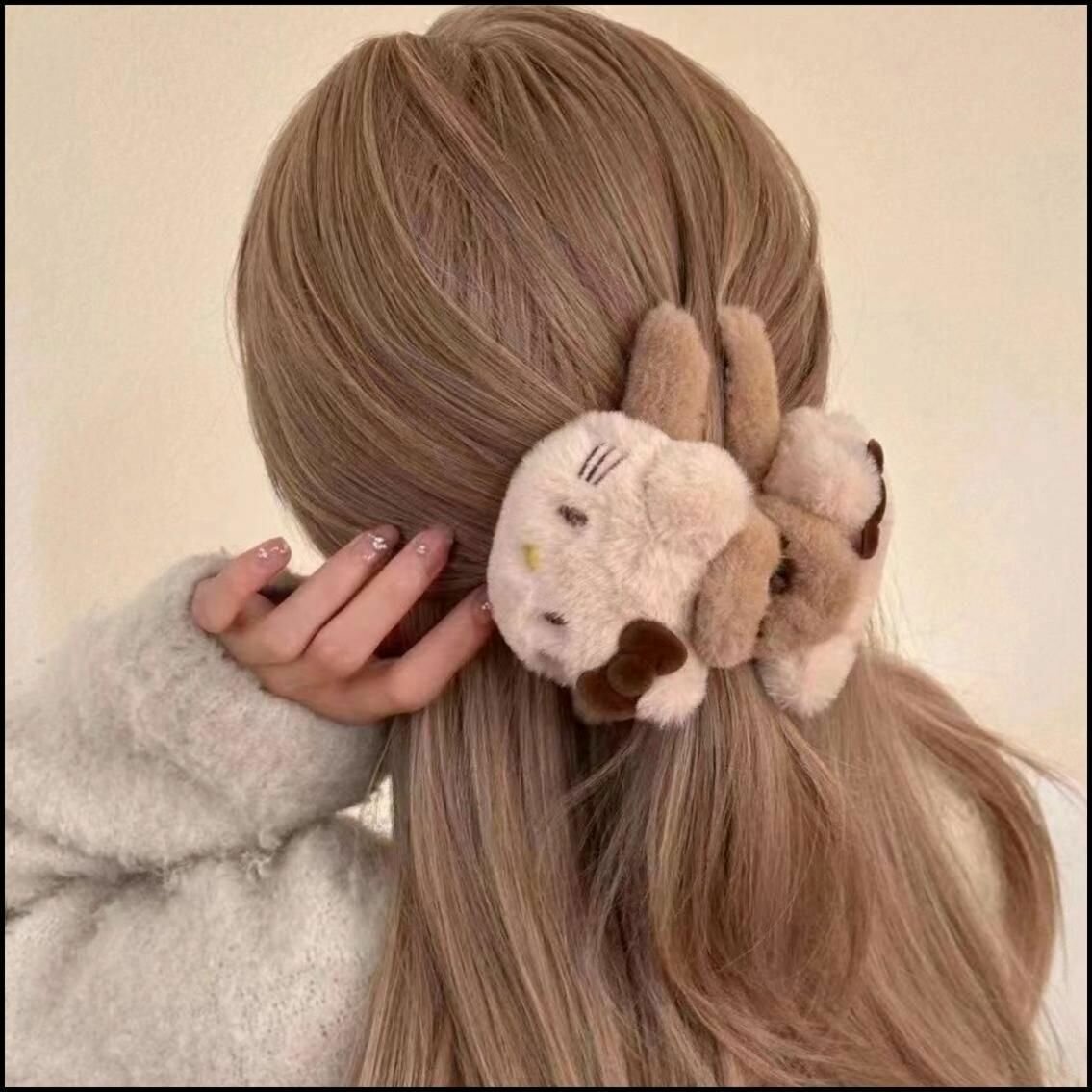 Hello Kitty заколка краб для волос