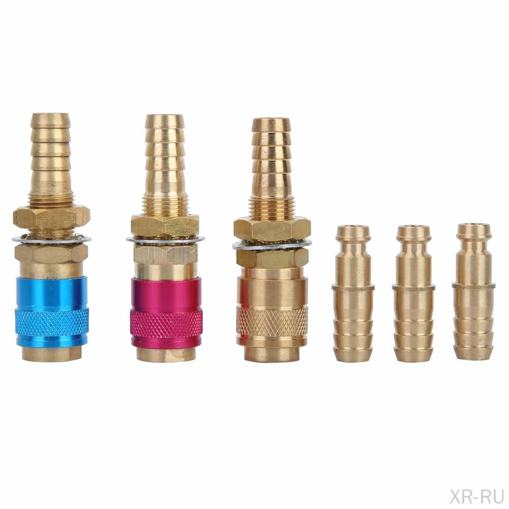 Адаптер из латуни с быстросъемными соединителями для шлангов: надежное герметичное соединение без протечек, комплект для ТИГ- и МИГ-сварки