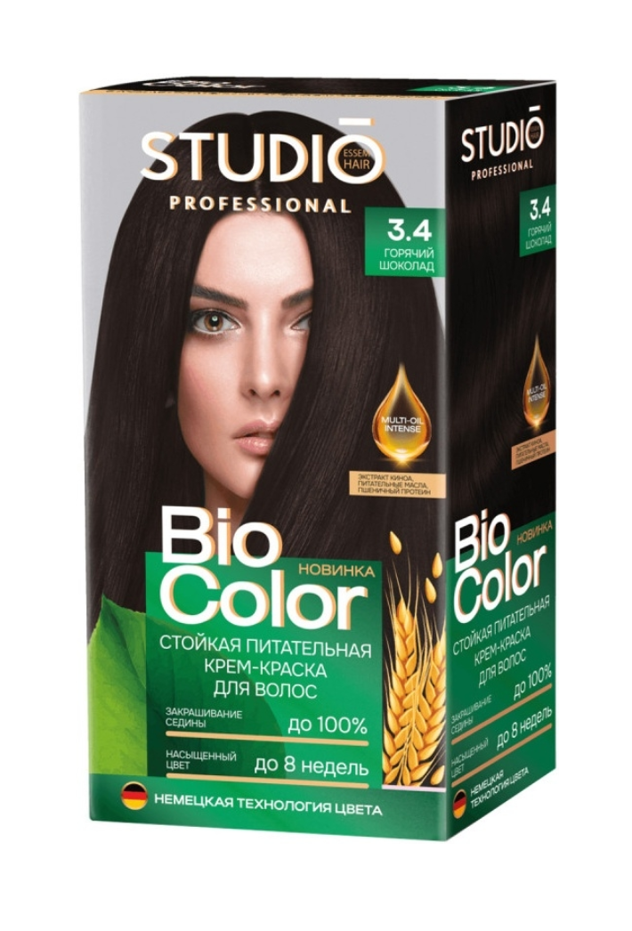 Крем-краска для волос BioColor Studio Professional 3.4 Горячий шоколад, 115 мл