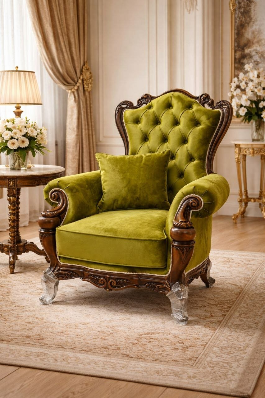 Кресло Valmont Prestige, AtlasDesign, каркас из хвойных пород, обивка из велюра