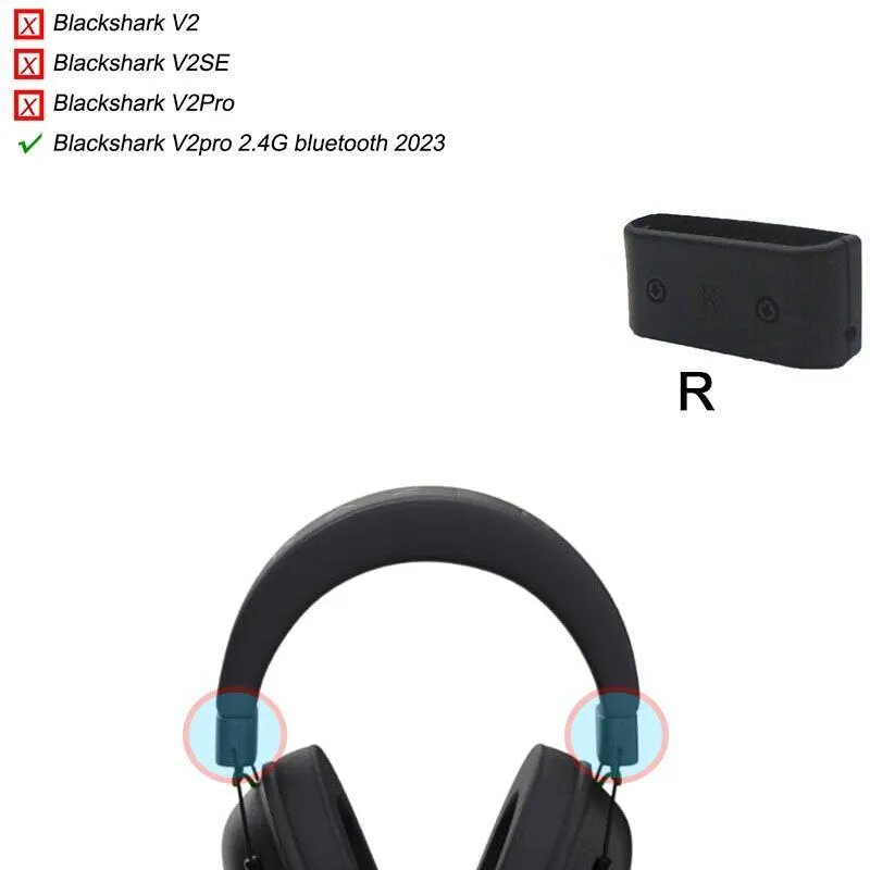 Оригинальная пластиковая пряжка на голову для Razer Blackshark V2pro 2,4G Bluetooth V2 PRO 2023, новая версия, запасные части