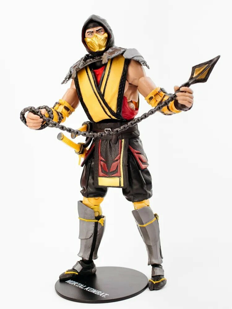 Фигурка Мортал Комбат Скорпион Mortal Kombat Scorpion коллекционная, с оружием