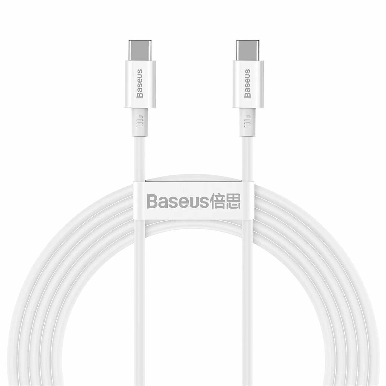 Кабель Baseus Type-C to Type-C USB C Superior 100W 2м White CATYS-C02