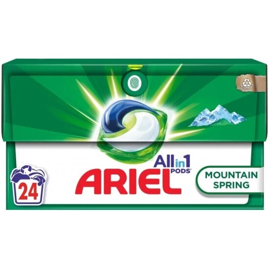 Капсулы для стирки Ariel Горный родник, 24 капсулы