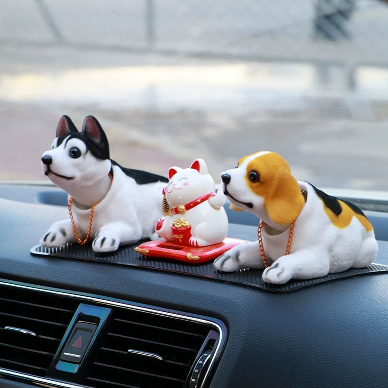 Ноддинг Бигль Хаски Рука-кошка Автомобильная фигурка с подвижной головой, декор с нескользящим основанием