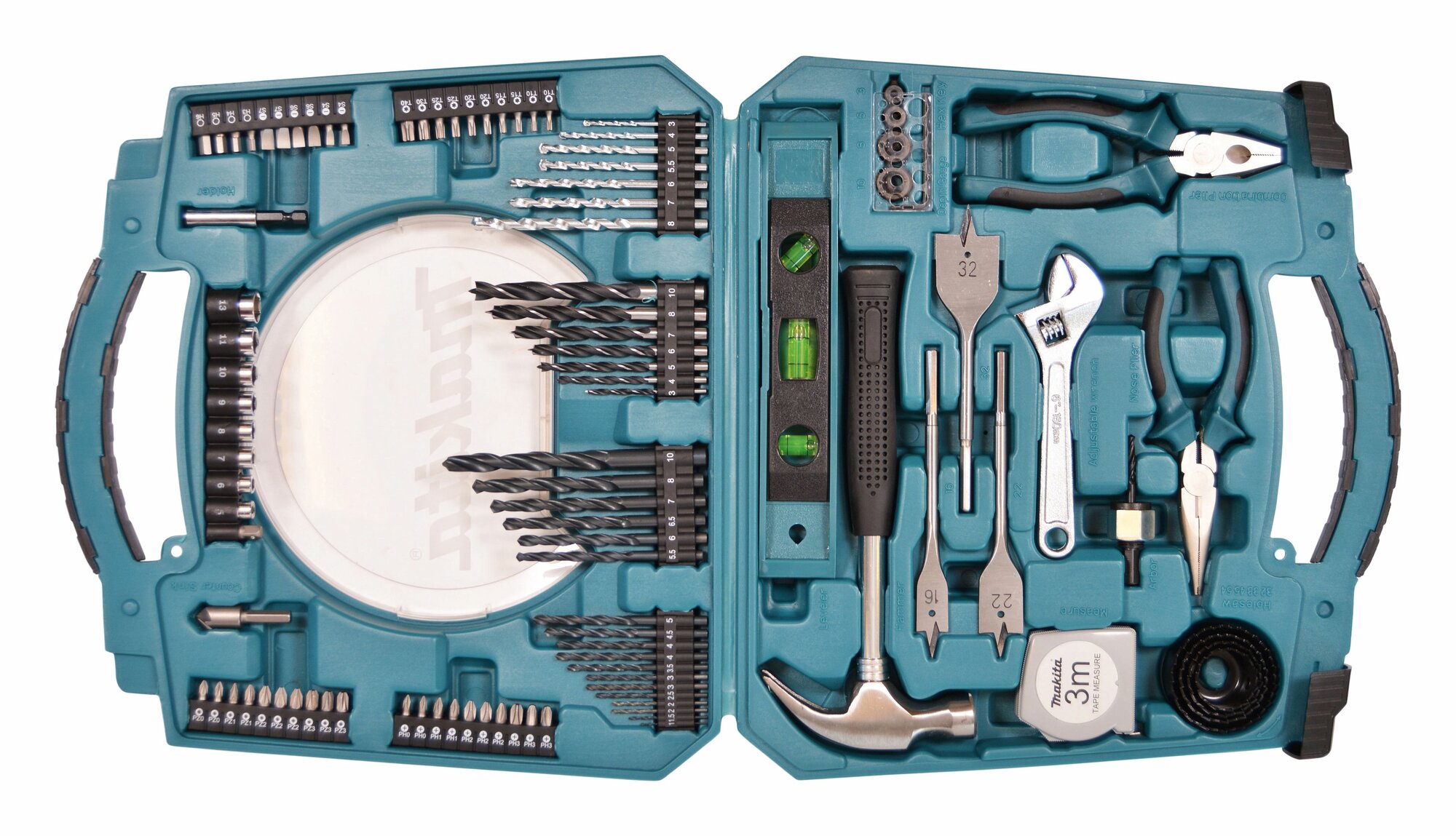 Набор насадок Makita Circle Series D-42042, 103 предмета, бирюзовый