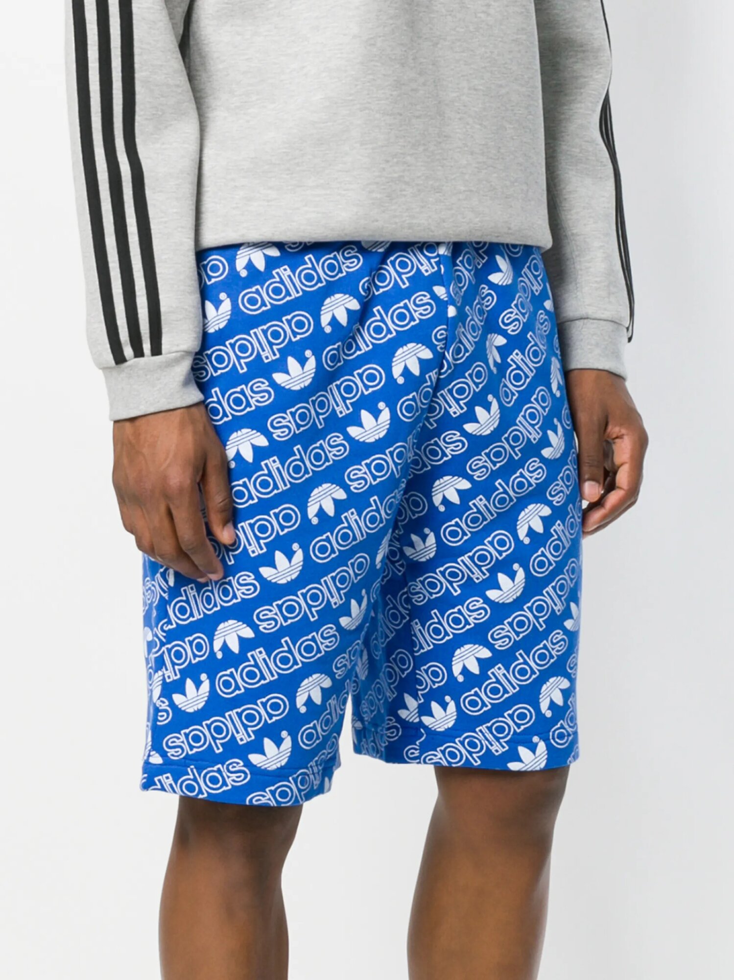 Шорты adidas, размер M, синий — фото 1