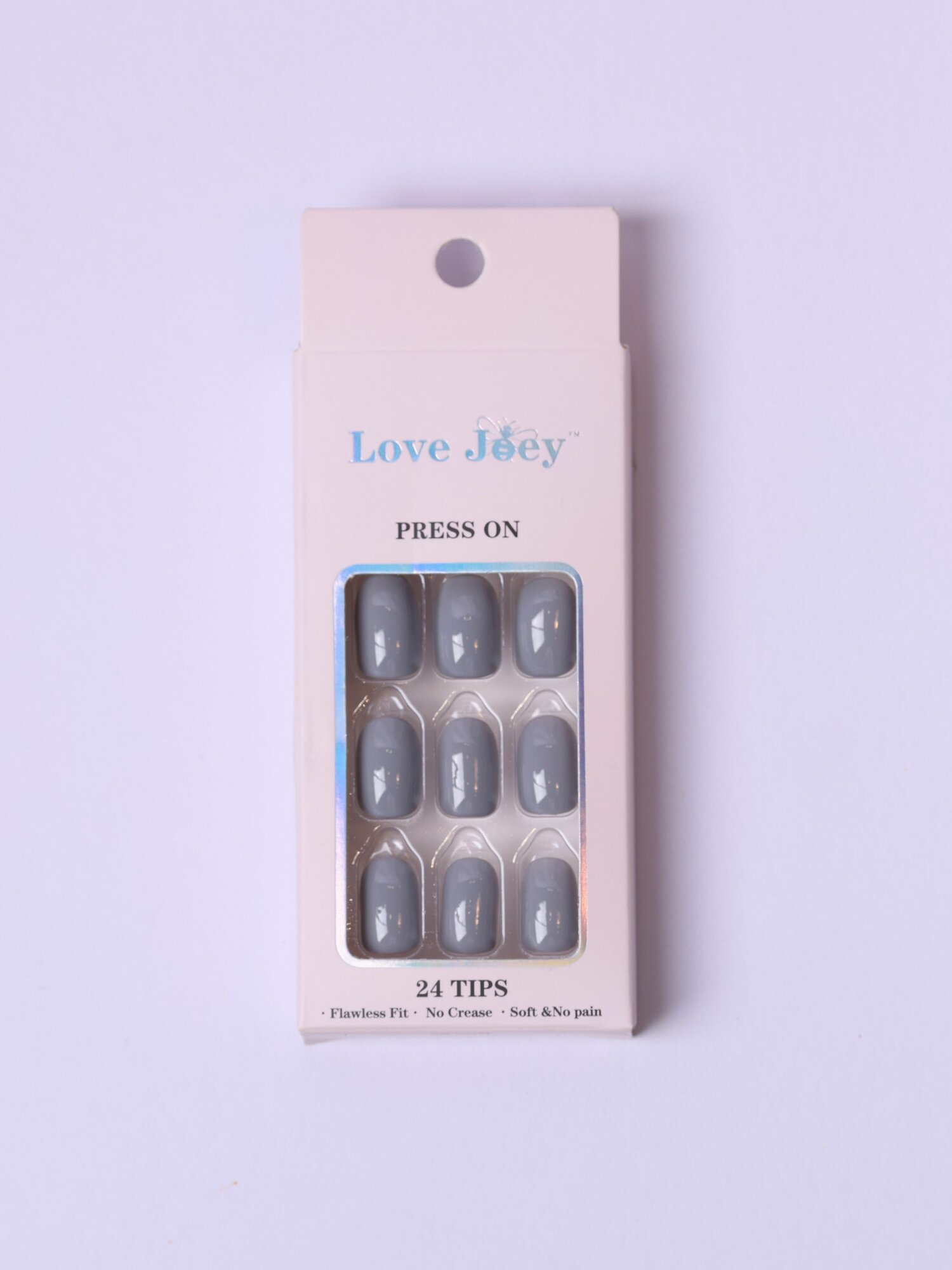 Накладные ногти, Kiss, Love Joey, Твердый лак, N2205 Серый