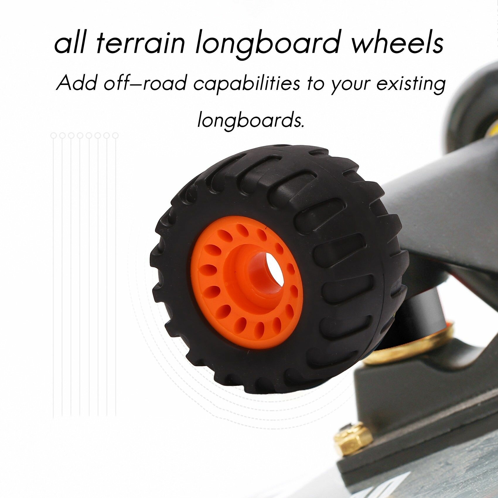 Колеса Off Road для скейтборда Longboard (комплект из 4 шт, содержит втулку подшипника)