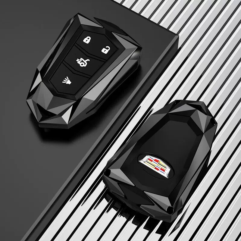 Черный чехол для ключа автомобиля Cadillac ATS/CT6/CT4/XT5/SRX/GT4/CTS/ATS-L одинарная оболочка