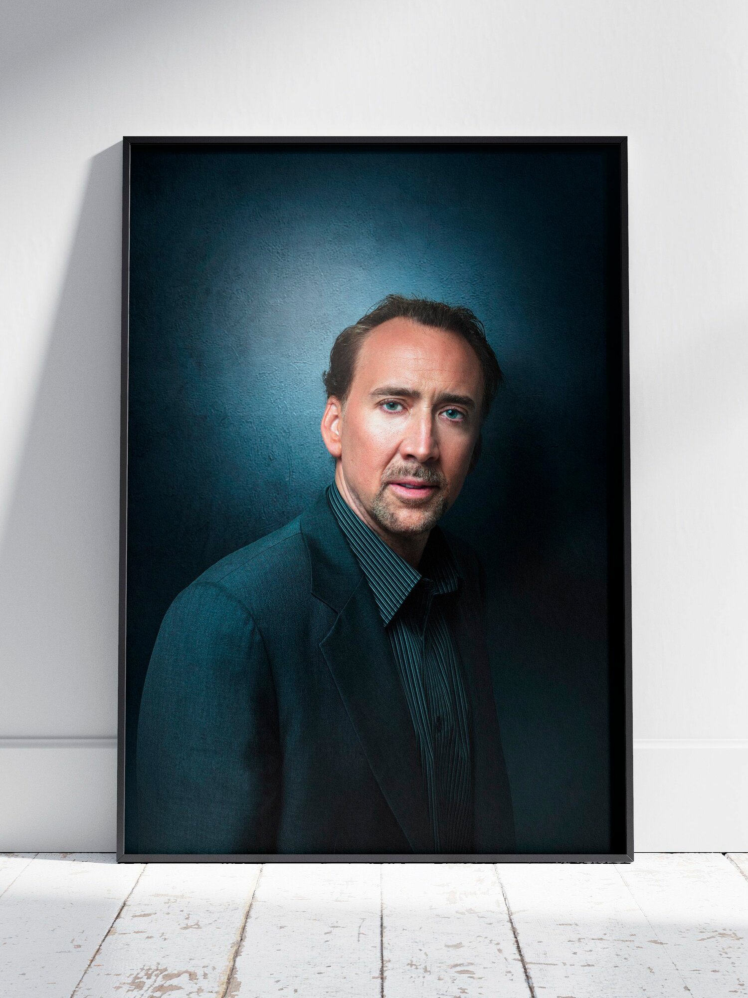 Плакат на стену для интерьера Николас Кейдж (Nicolas Cage 1) - Постер по актеру фильма, кино, сериала формата A4 (21x30 см)