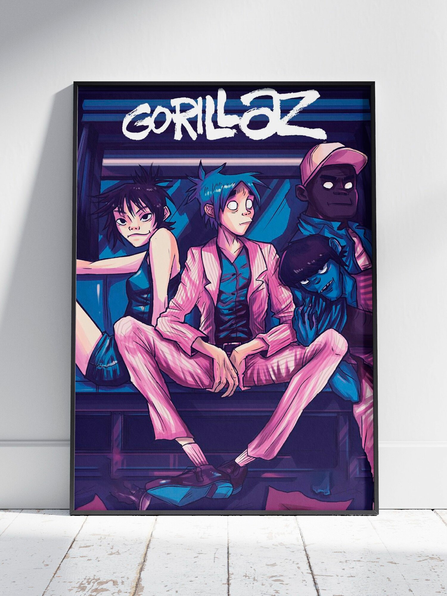 Плакат на стену для интерьера Горилаз (Gorillaz 8) - Постер по музыке и артисту формата A3 (30x42 см)