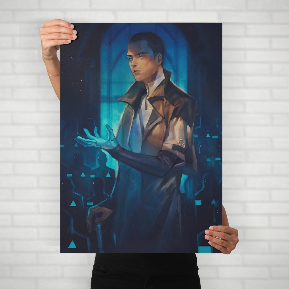 Плакат на стену для интерьера Detroit Become Human (Маркус Манфред 4) - Постер по игре формата А1 (60x84 см)