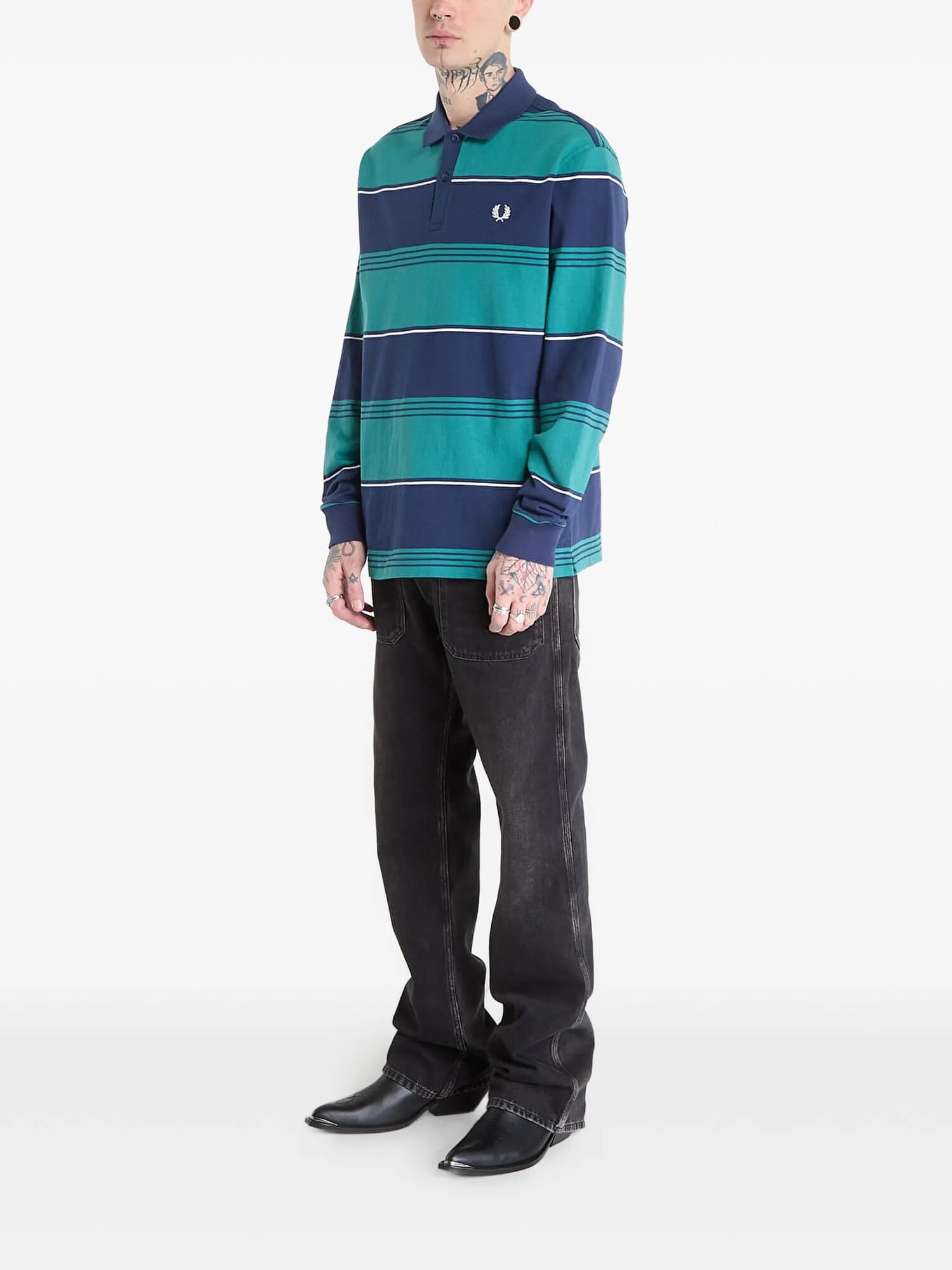 Поло FRED PERRY, размер XL, cиний — фото 1