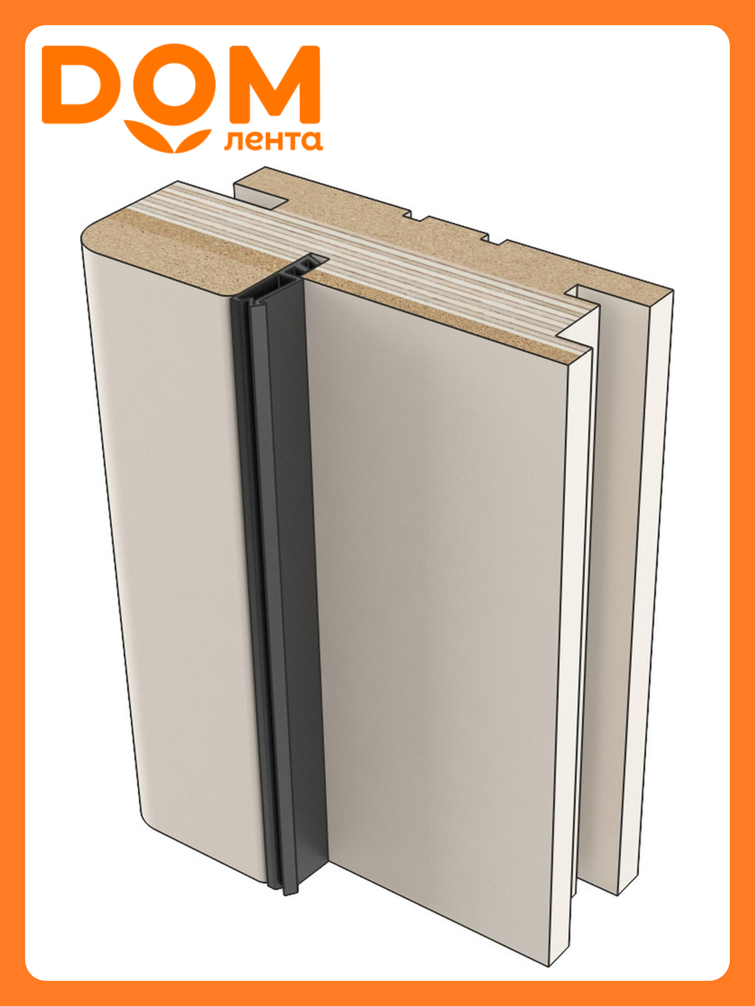 Дверная коробка Loyard "Париж стандарт", МДФ, бежевая, 32x2070x70 мм, 2,5 шт.