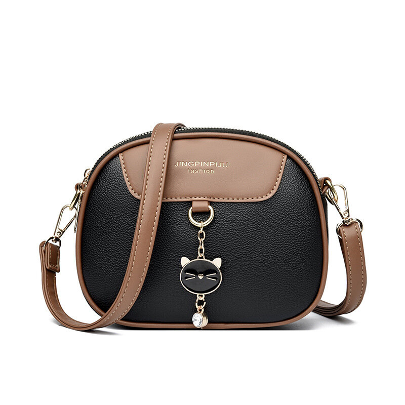 Женская маленькая сумка 2026 года, новая модная трендовая круглая сумка, универсальная сумка через плечо из мягкой кожи, женская сумка.