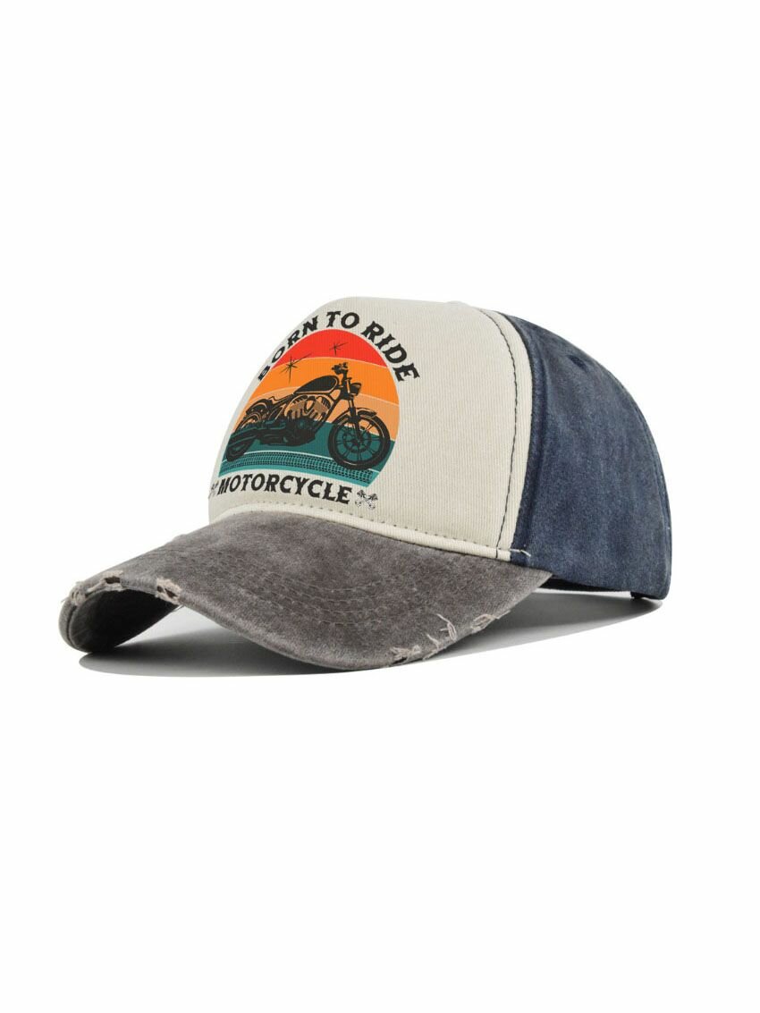 Мотоциклетная бейсболка в стиле Ретро