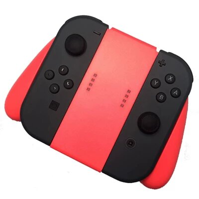 Красный грип без батареи для Nintendo Switch, простой игровой аксессуар