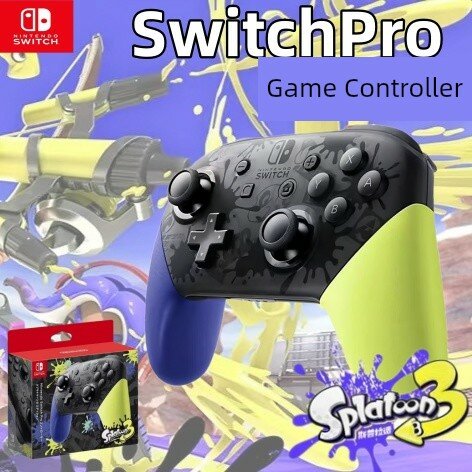 Nintendo Switch Pro Controller для Splatoon 3 с поддержкой NFC, HD-вибрацией, совместимый с ПК игровыми системами