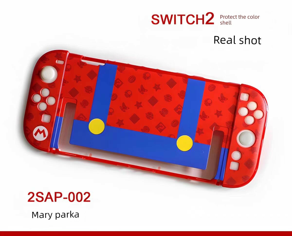 Кейс для Nintendo Switch 2 с темой Mario Workwear, прозрачный кристаллический чехол для игр
